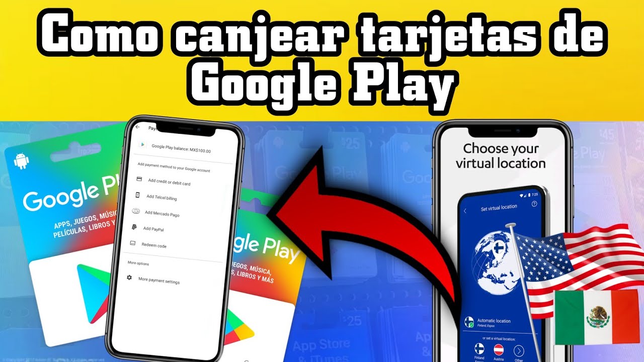 Como canjear un código de Google Play de Mexico | Canjear tarjeta de ...
