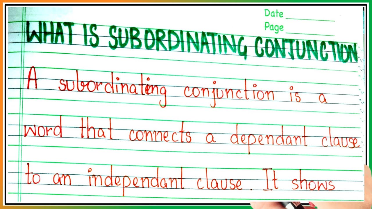 What is subordinating conjunction | Definition of subordinating ...