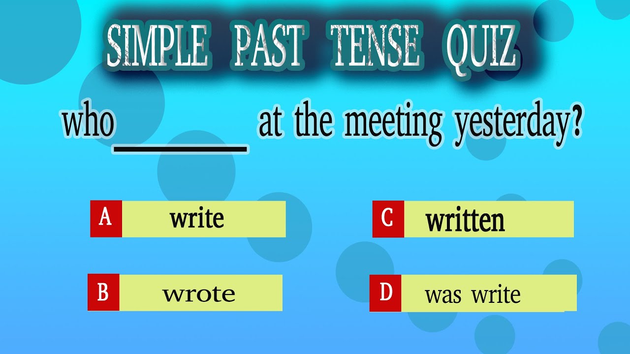 simple past tense || simple past quiz || quiz - YouTube