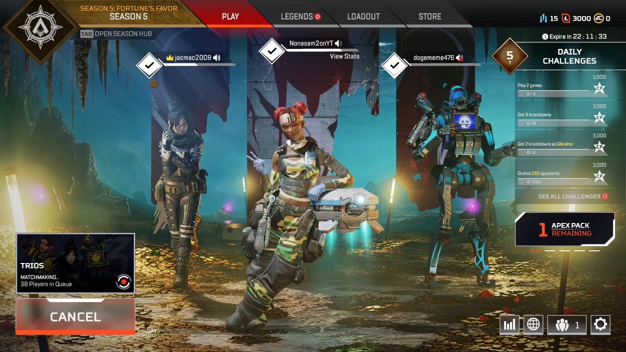 Apex legends with jacob and will - YouTube