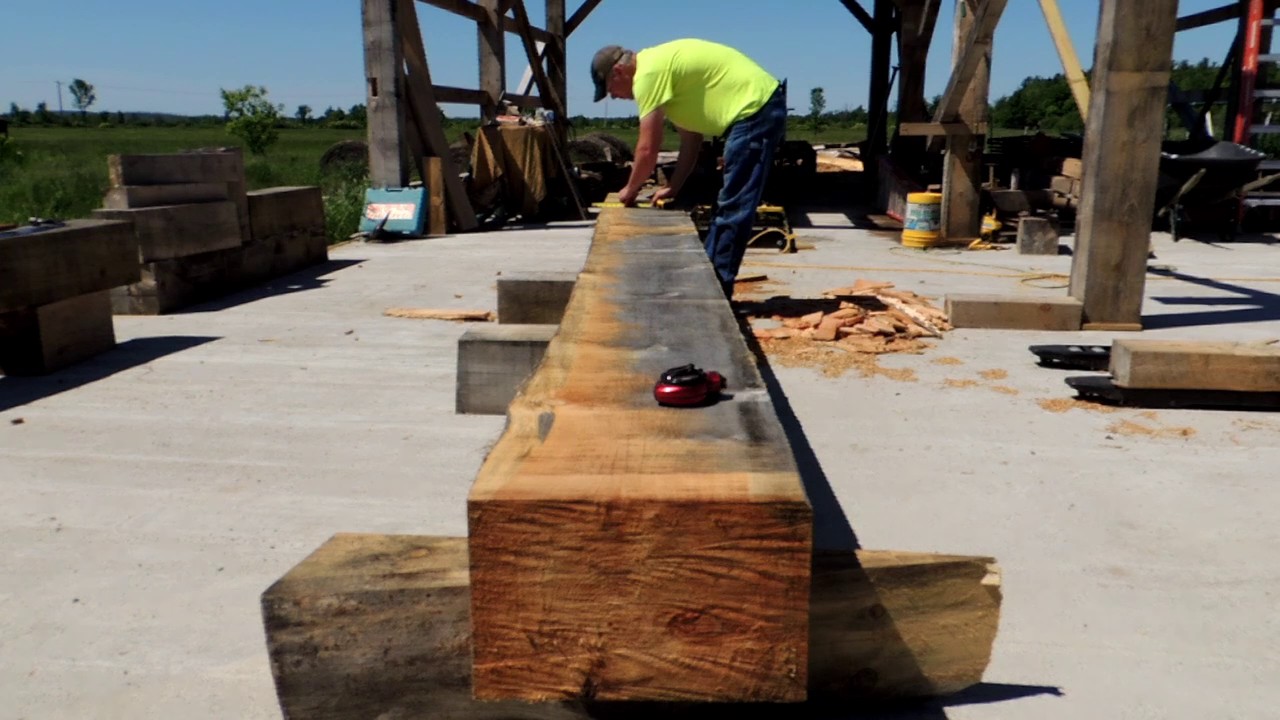 A Timber Frame Vlog #16: A Timber Frame Tie Beam: Dealing with Timber ...