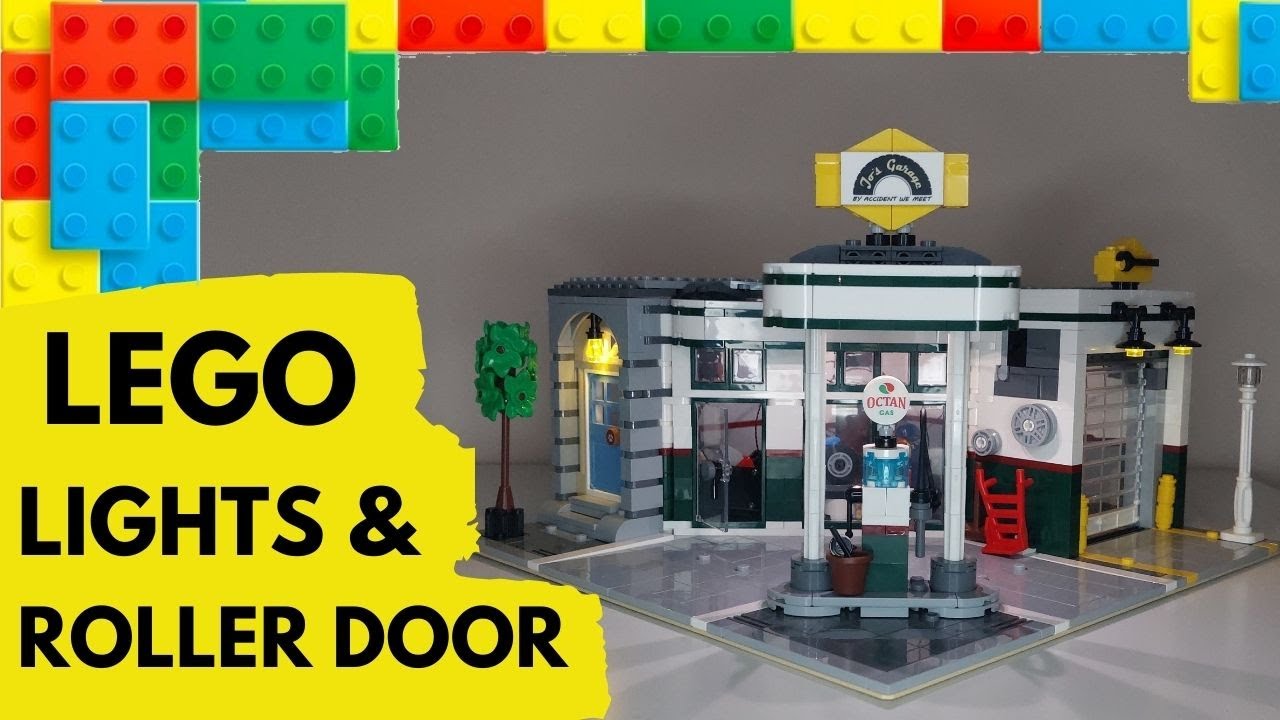 LEGO Auto Garage Door & Lights - YouTube