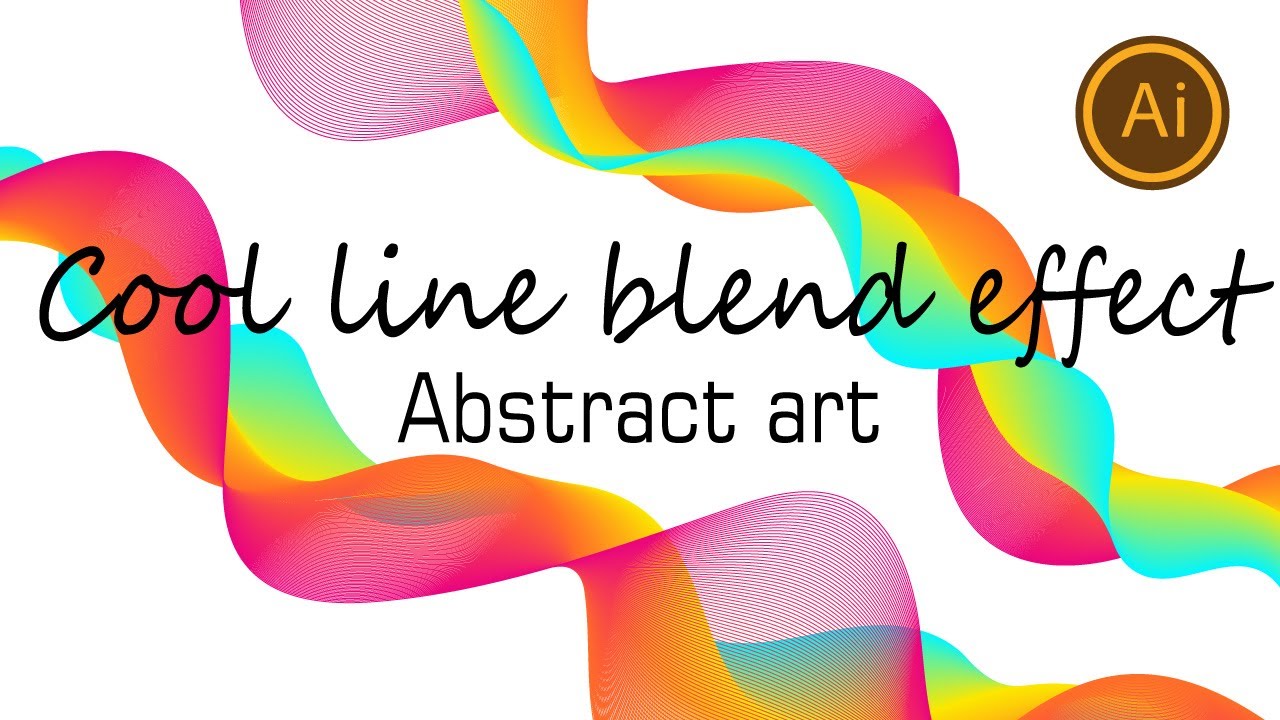 How to create wavy line blend effect in adobe illustrator Abstract art ...