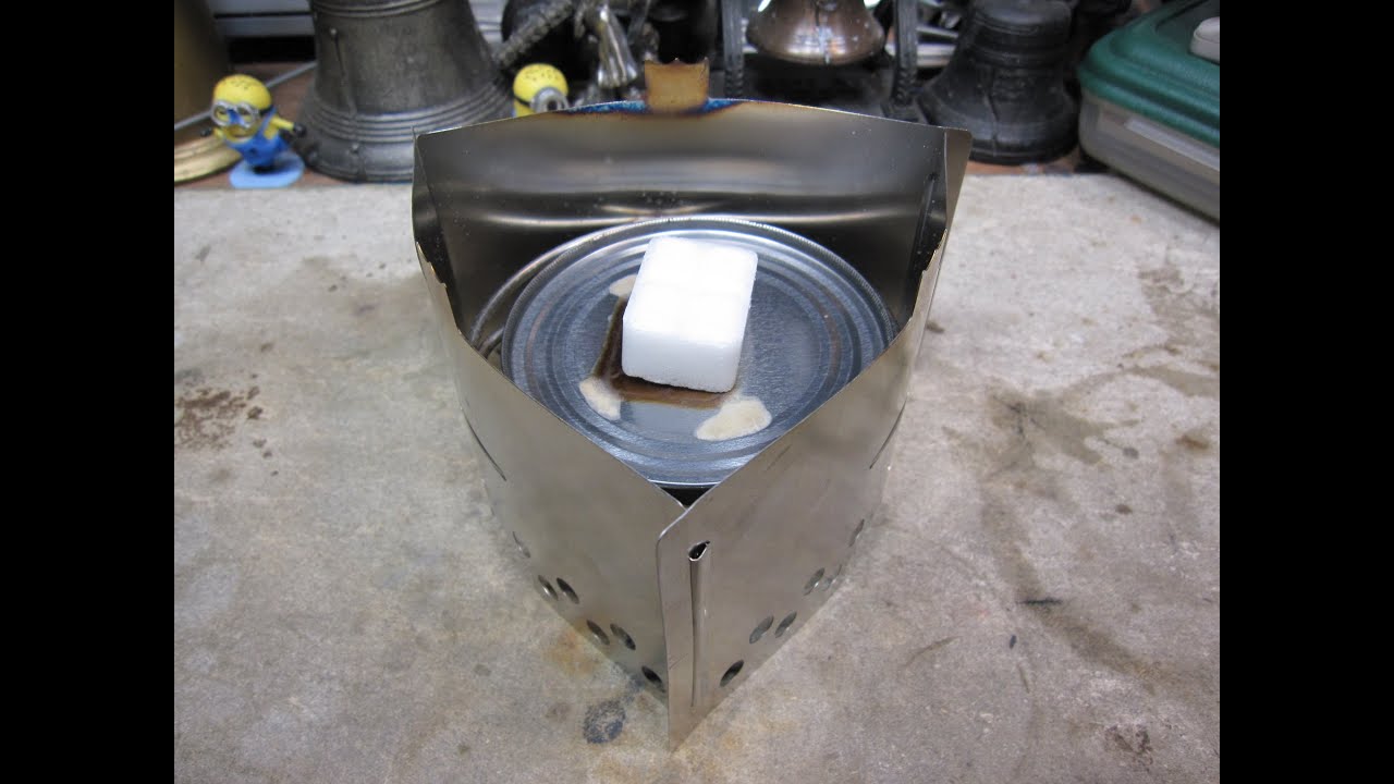 Trangia Triangle - Modified to use Esbit - Boil Test #1 - YouTube