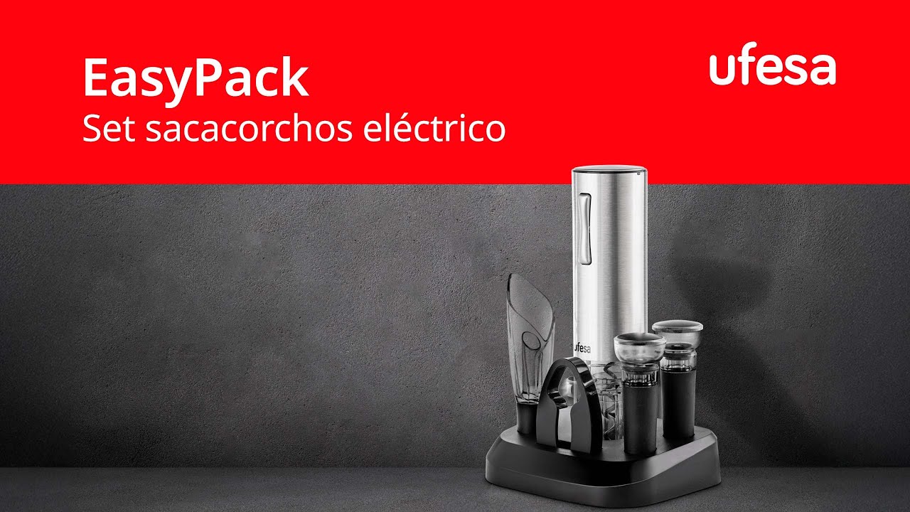 Set sacacorchos eléctrico Ufesa EasyPack - YouTube