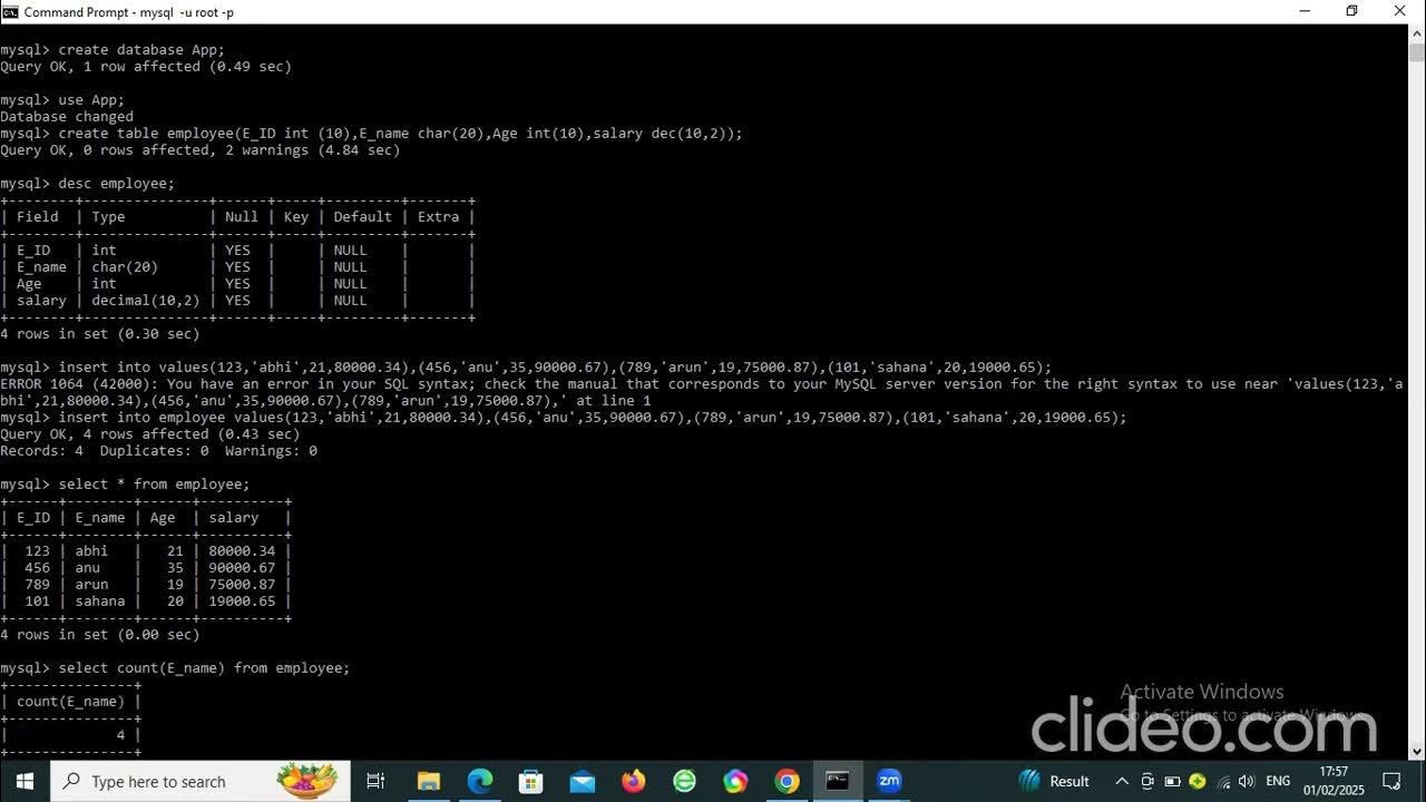 Database Management System(BCS403) Lab Program 3 - YouTube