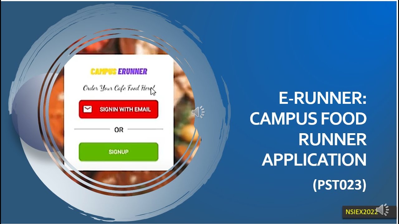 PST023 eRunner Campus Food Runner Application - YouTube