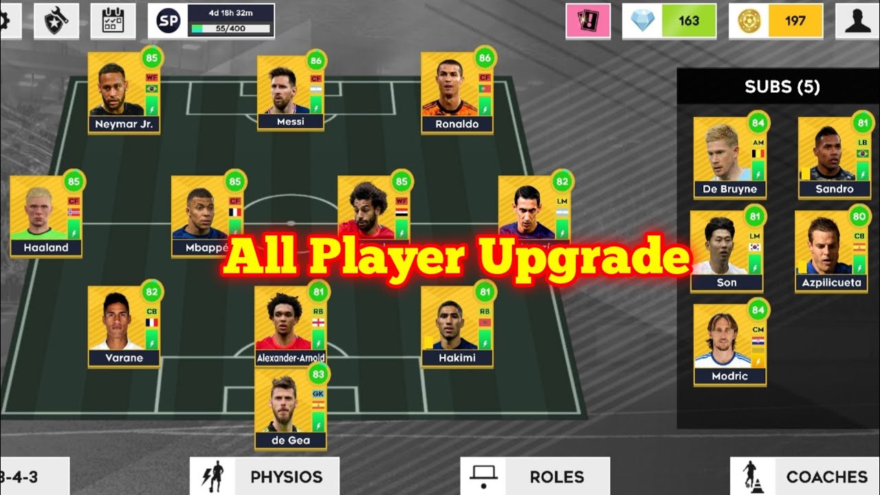 DLS 22 |MY ALL PLAYER UPGRADE |Dream League Soccer 2022 - YouTube