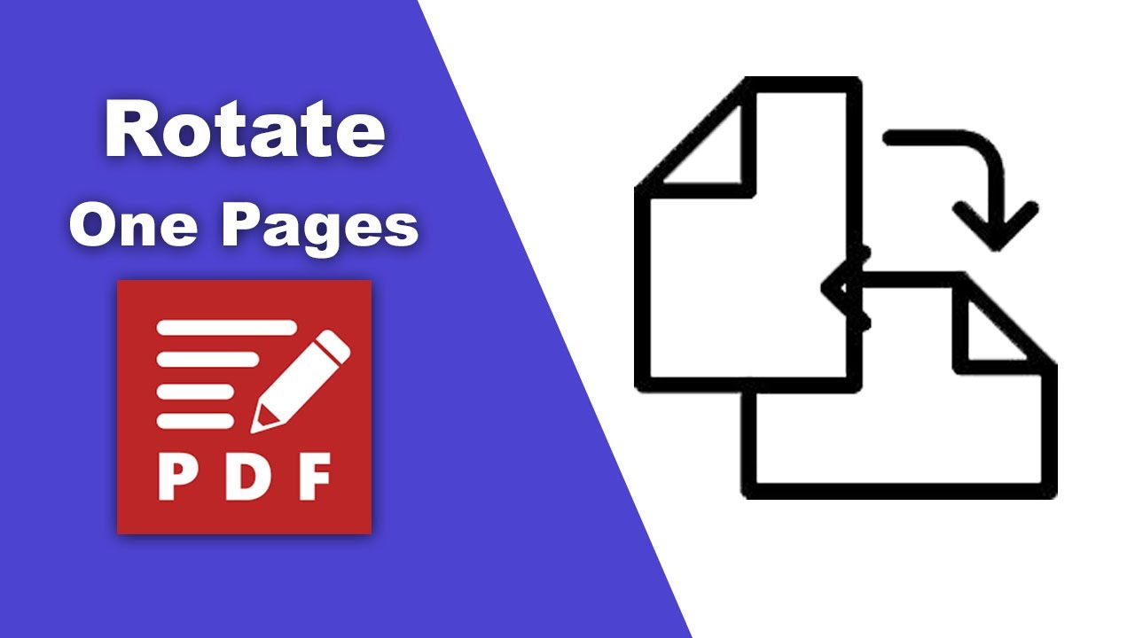 How to rotate just one page of a PDF in PDF XChange Editor - YouTube