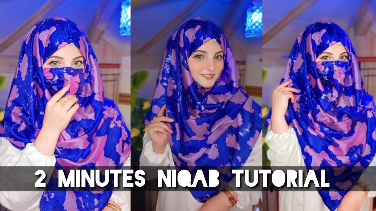 Full coverage hijab with niqab tutorial | niqab tutorial | chest coverage hijab - YouTube
