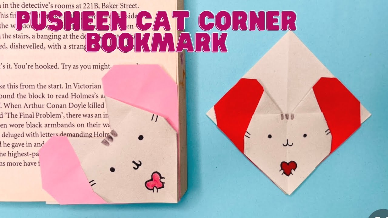 Pusheen Cat Corner Bookmark | Easy Crafts - YouTube
