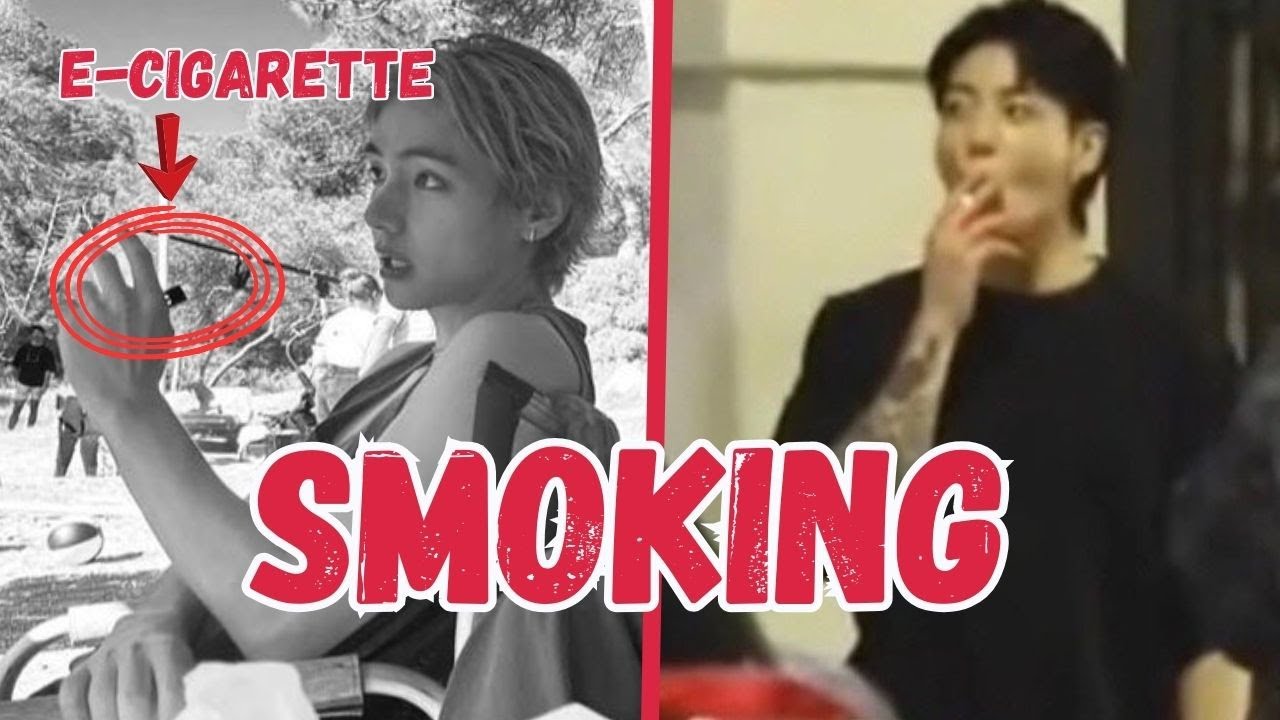 Like Jungkook BTS V also caught smoking on beach - YouTube