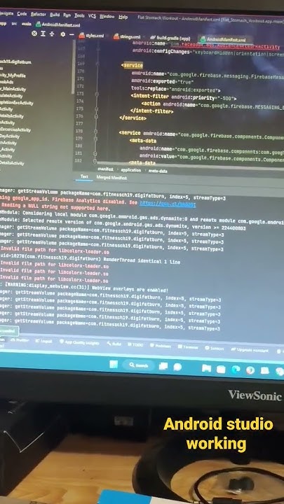 Android studio working interface - YouTube