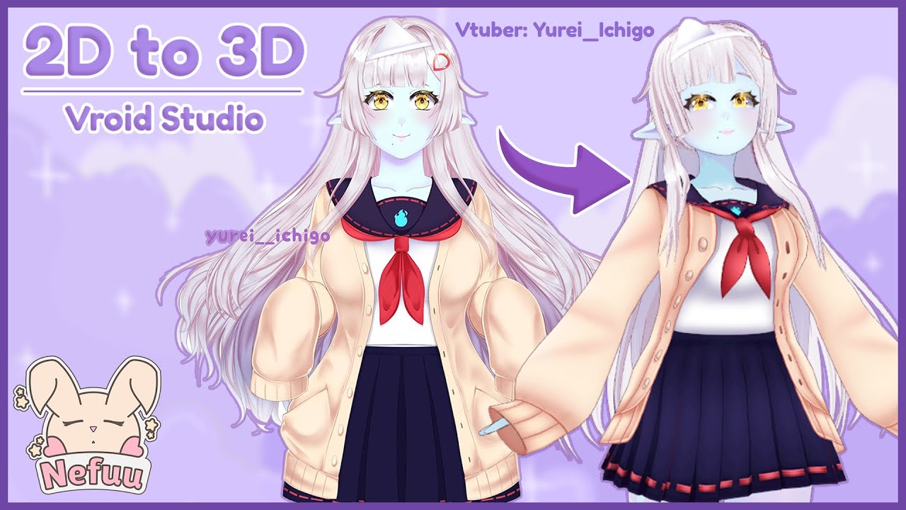 Yurei Ichigo 🍓 | VTuber 3D 〚 VRoid Timelapse 〛 10 - YouTube