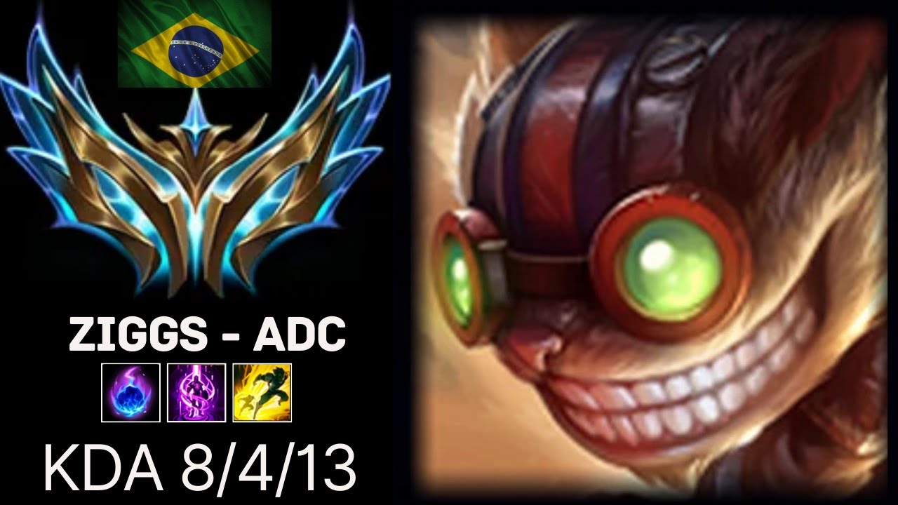 Ziggs ADC vs KaiSa - BR Challenger - League of Legends - YouTube