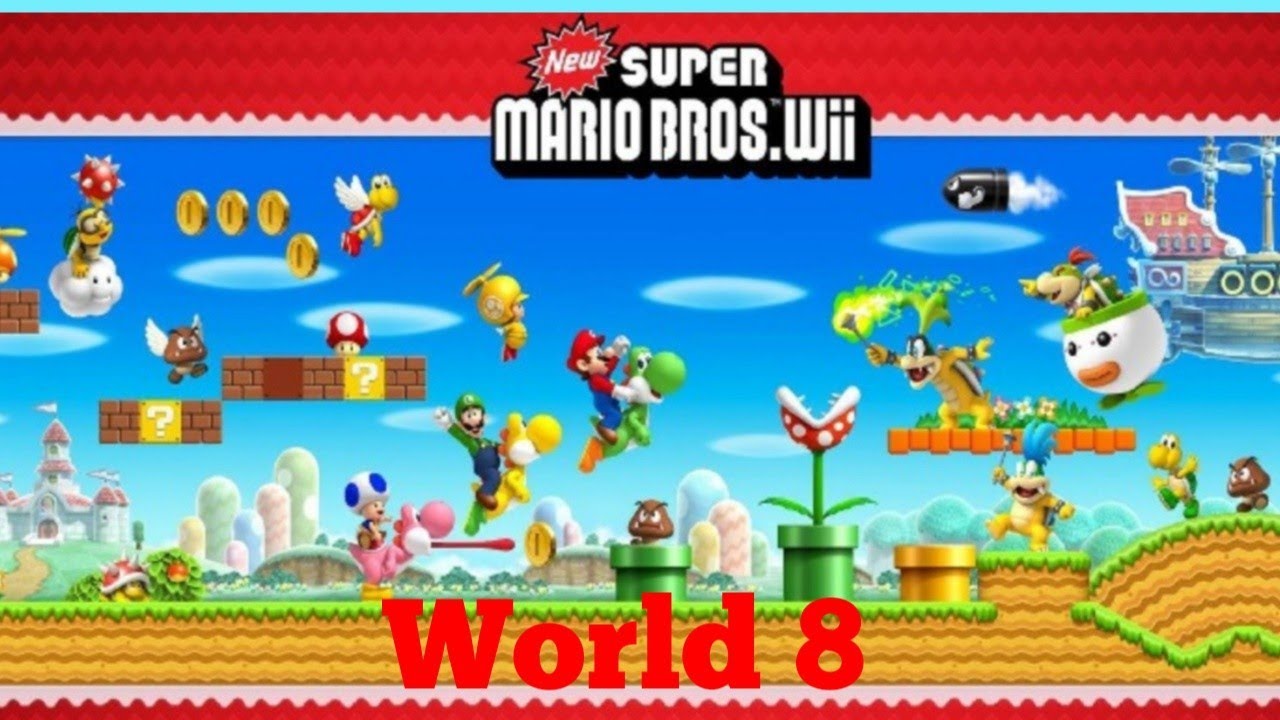 New Super Mario Bros Wii Letsplay: World 8 (Part 1 of 2) - YouTube