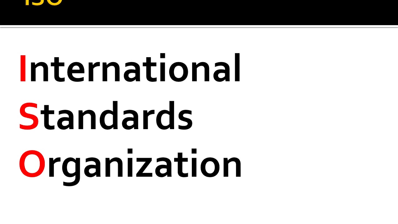 ISO full form - YouTube