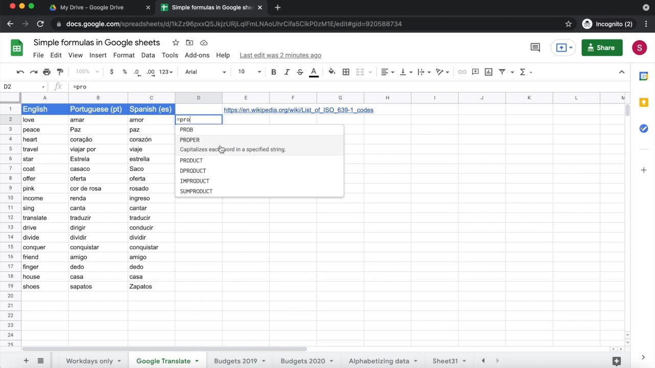 How To Capitalize Words In Spreadsheets YouTube how-to-capitalize-words-in-spreadsheets-youtube