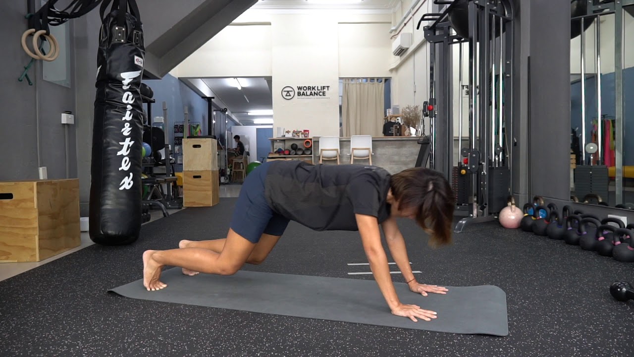 Plank to 4 Point Squat - YouTube