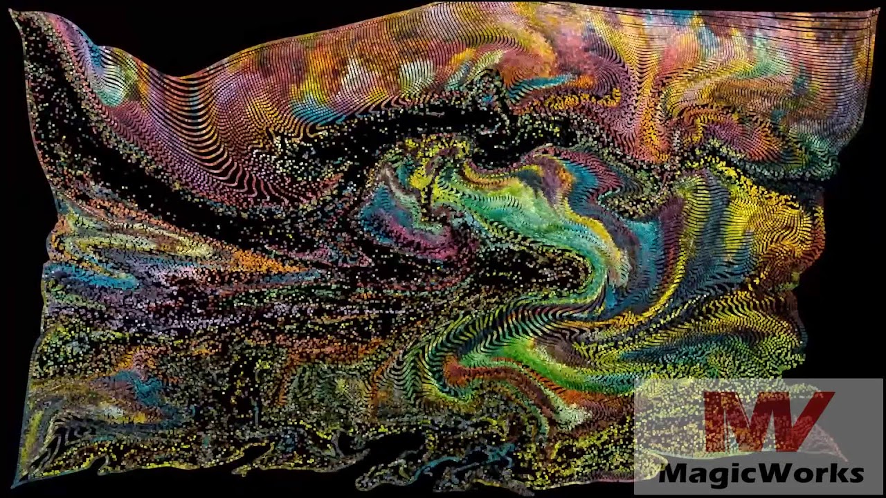 Kinect Particle & painting mix - YouTube