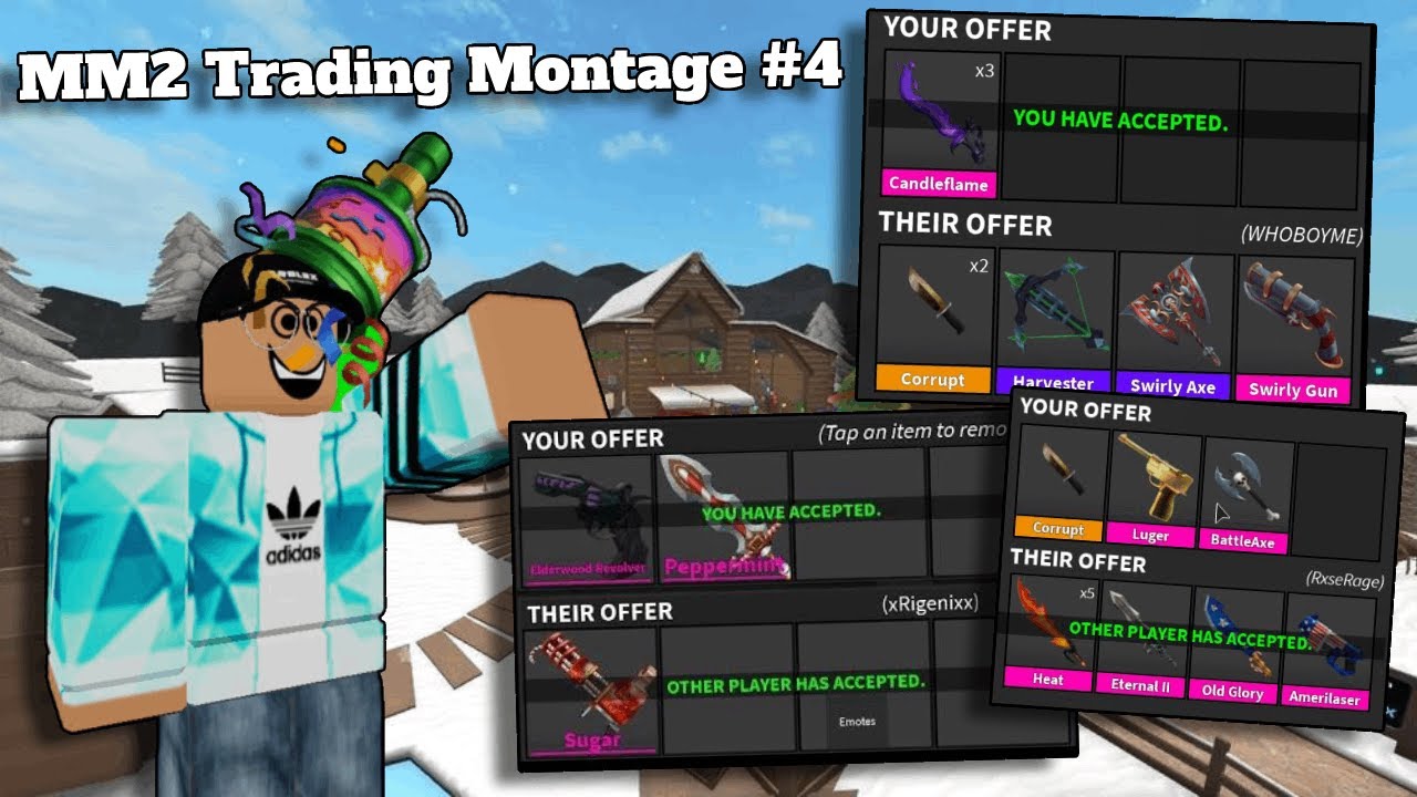 MM2 Trading Montage #4 (BIG TRADE WINS)! - YouTube