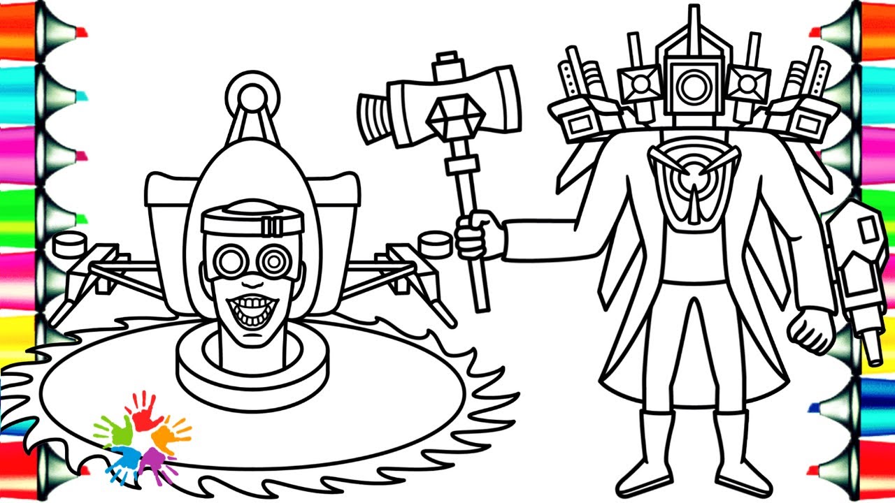 SKIBIDI TOILET - Upgraded Titan CAMERAMAN vs BUZZSAW - Coloring Pages ...