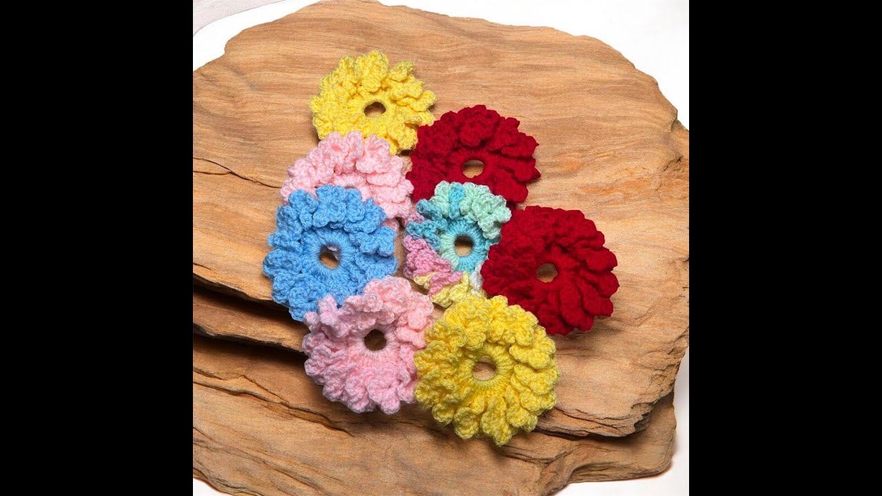 Tuto chouchou fleur au crochet @AlextitiaTutoCrochet - YouTube