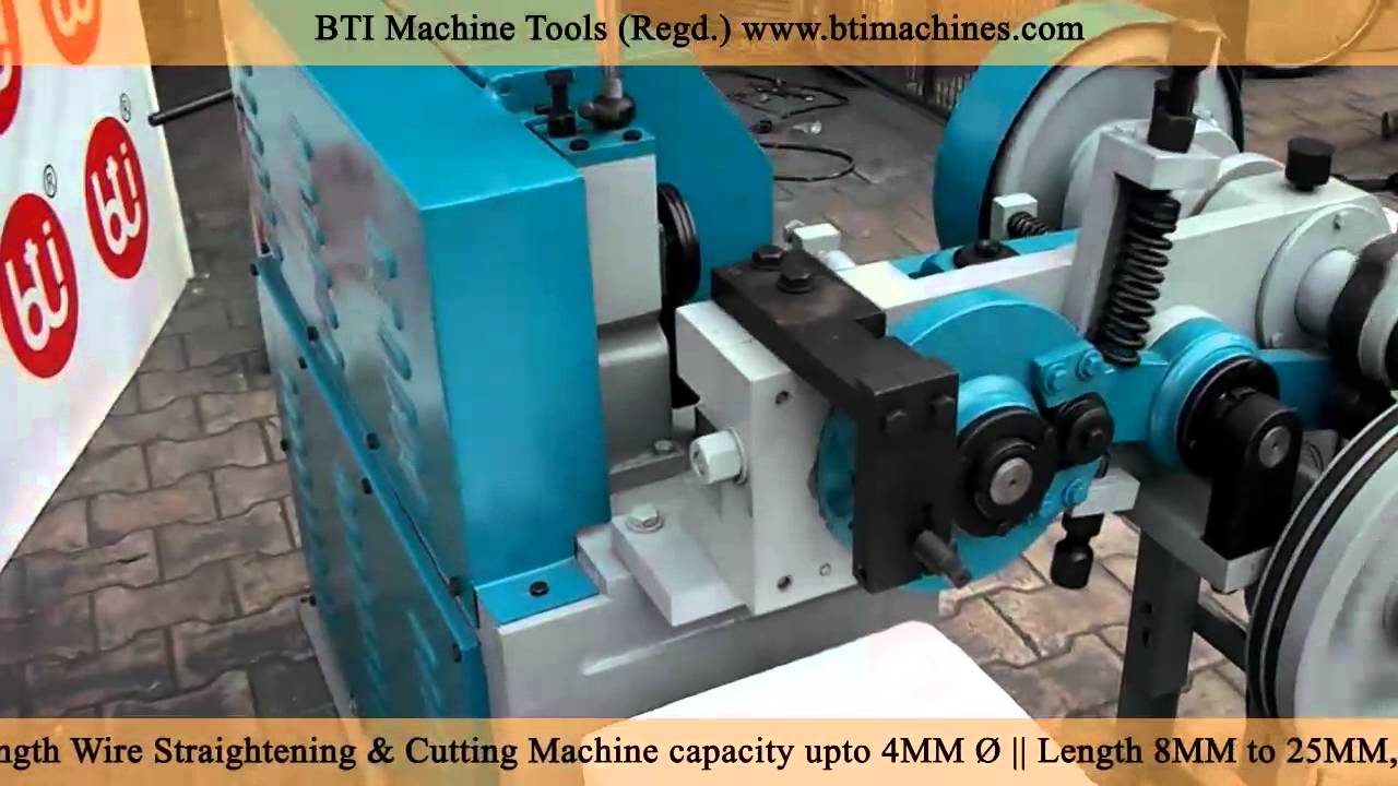 BTI Short Length Wire Straightening & Cutting Machine, capacity up to ...