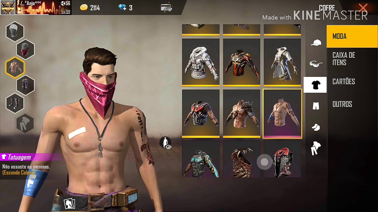 mostrando meus looks do Free Fire!😎 - YouTube