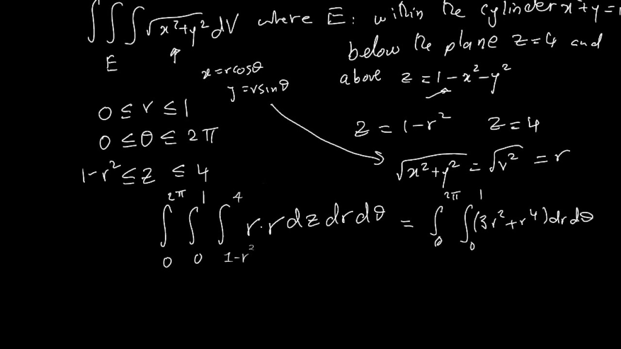 Triple integrals - Cylinderical polar coordinates - YouTube
