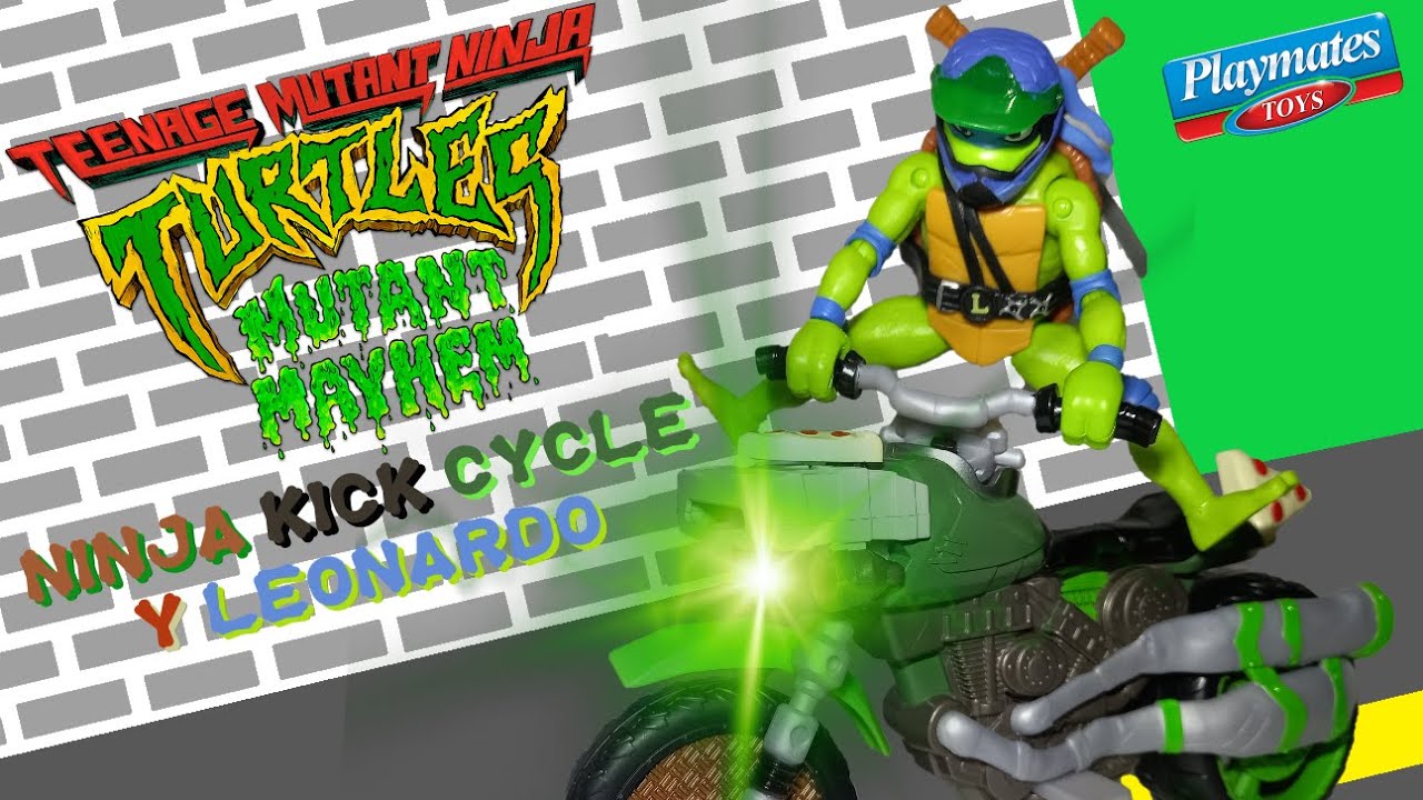TMNT Mutant Mayhem Ninja Kick Cycle con Leonardo por Playmates Toys ...