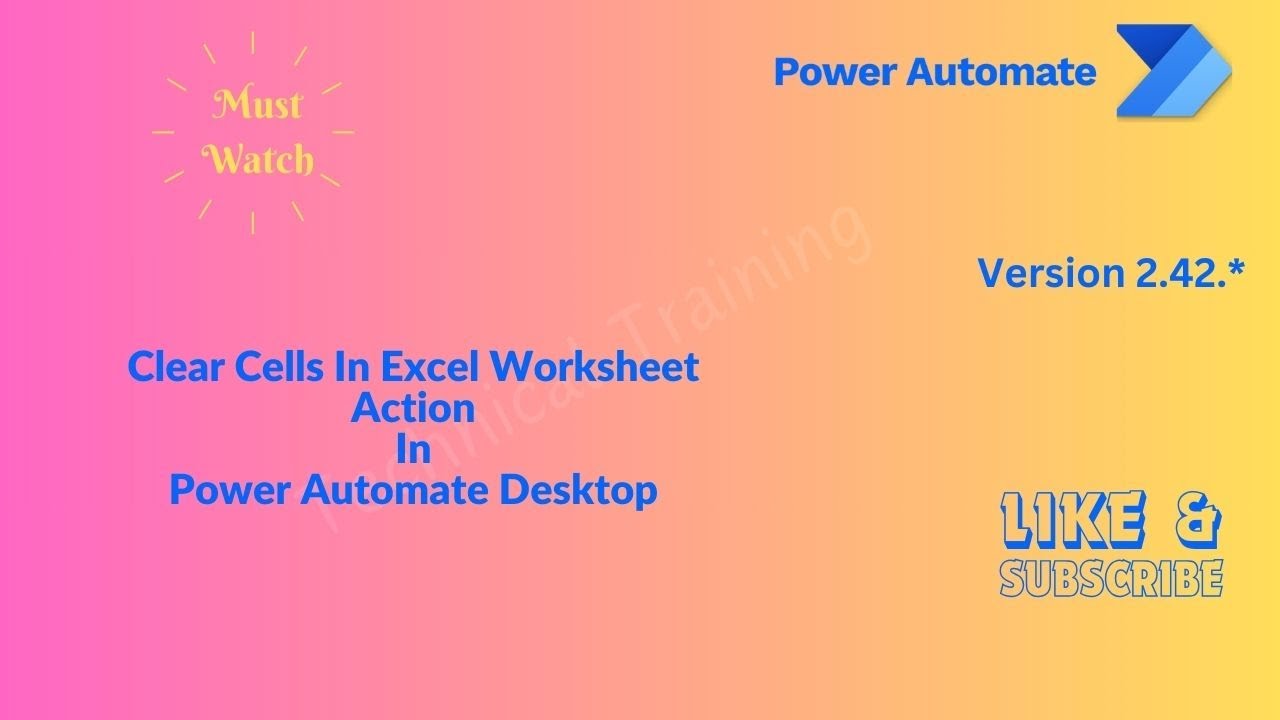 Clear Cells In Excel Worksheet Action In Power Automate Desktop Mspowerplatform Microsoft