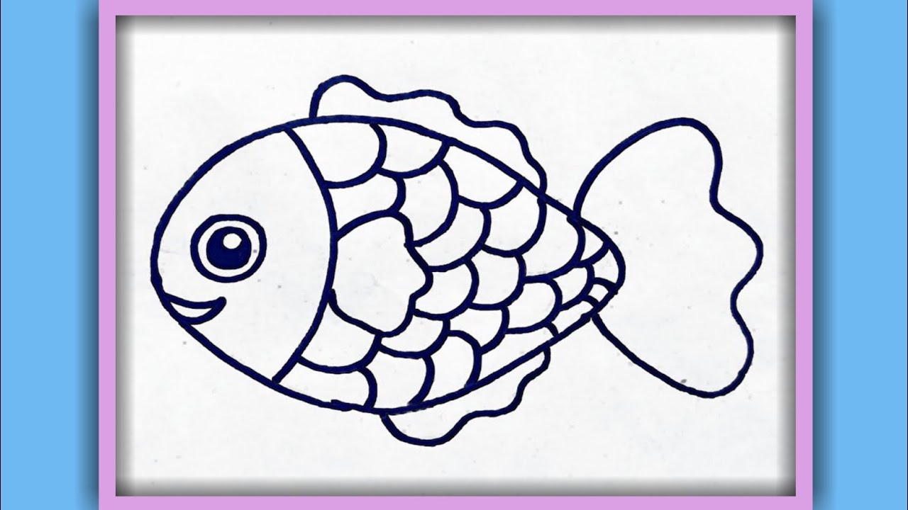Bachon Ke Liye Rang Birangi Rainbow Fish Drawing | Step-by-Step Guide ...