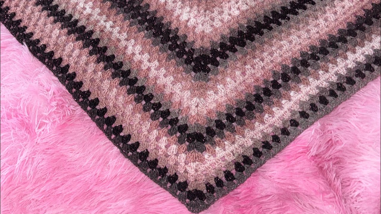 Crochet Triangle Shawl Tutorial - YouTube