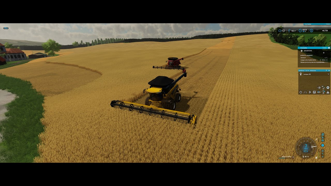 Harvest Time wheat - Farming Simulator 2022 - SuedBrazil Map - YouTube