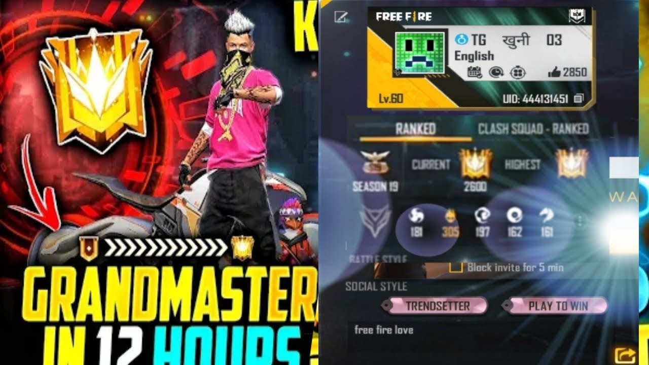 Gold To Granmaster | Grand master live | free fire grandmaster tips and ...