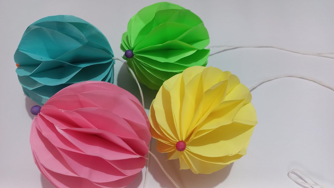 Paper ball | Easy paper honeycomb ball | Paper ball for decoration ...