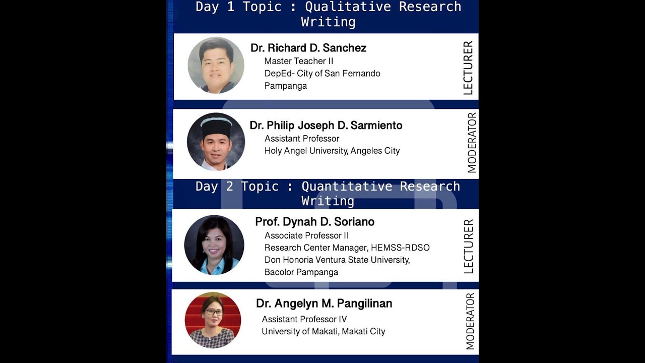 Day 2 - FROM CONCEPTUALIZATION to DISSEMINATION: A 2-day Webinar on ...