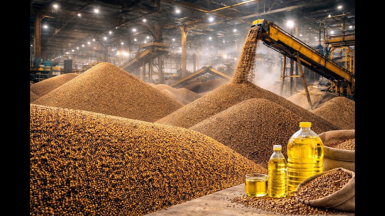 Inside a Oil Factory | Complete Cooking Oil Manufacturing Process # ...