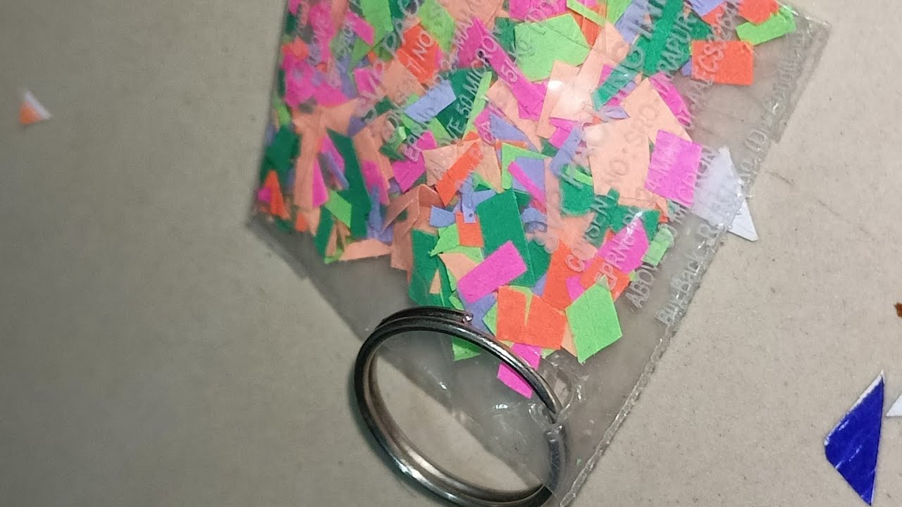 just for fun | made a keychain from colourful papers | easy craft ...