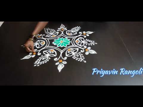 Tuesday Rangoli Designs / 5*3 dots Easy Friday Mugulu / Simple Kolam ...