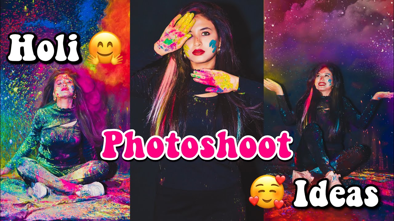 Holi Photoshoot Ideas 😍 | Best Holi Poses for girls 🌈 | Happy Holi 2023 ...