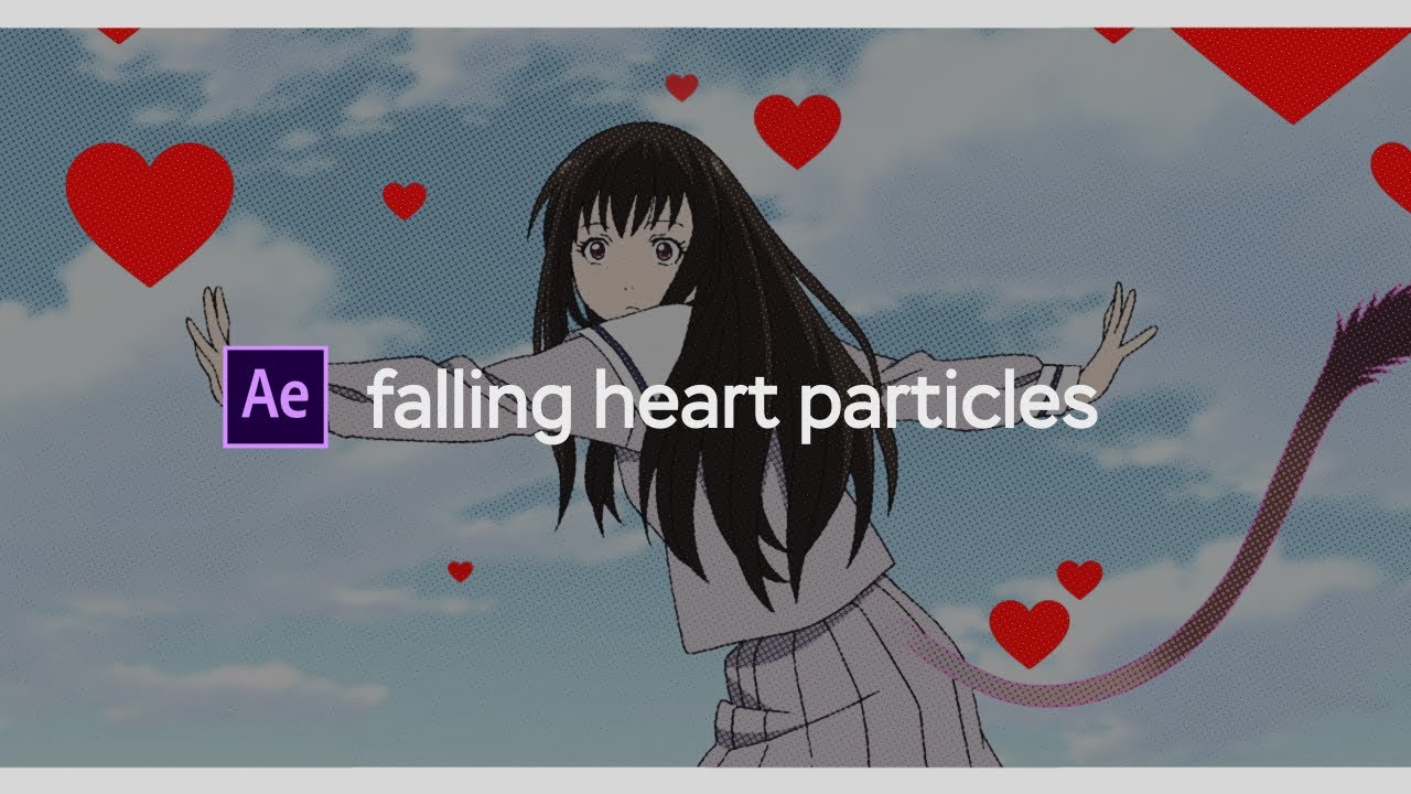 falling heart particles for after effects - YouTube