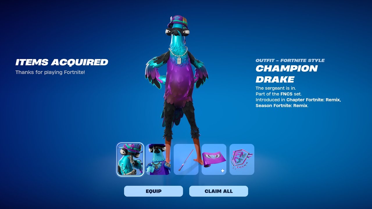New Champion Drake bundle in Fortnite! (Fortnite item shop) - YouTube