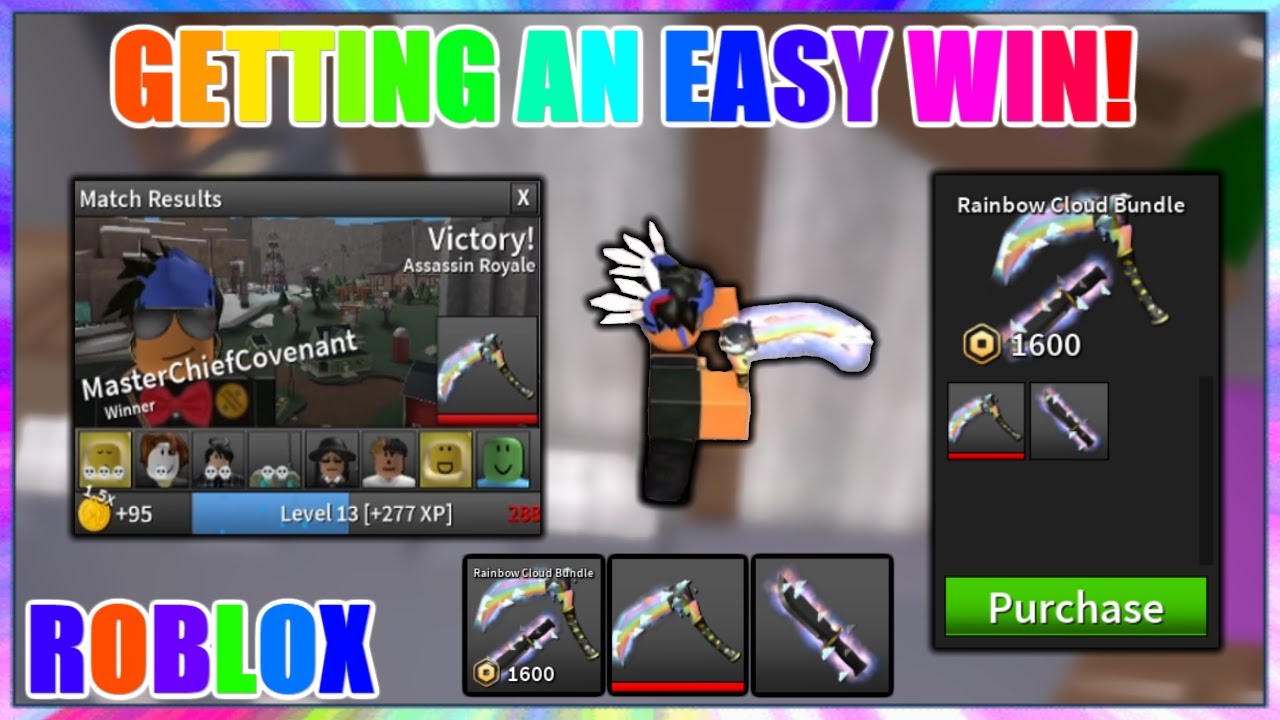 PURCHASING THE 1.6K RBX RAINBOW CLOUD BUNDLE! (ROBLOX ASSASSIN ROYALE ...