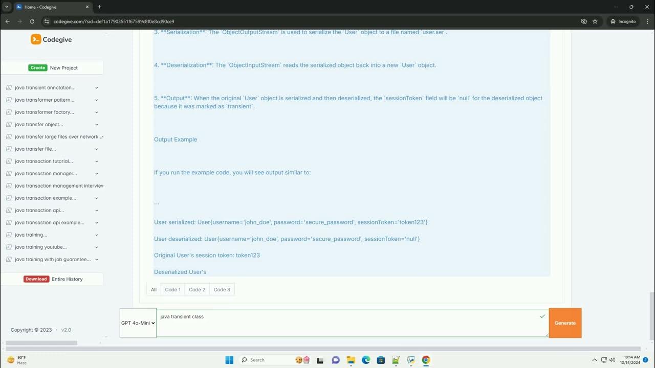 java transient class - YouTube