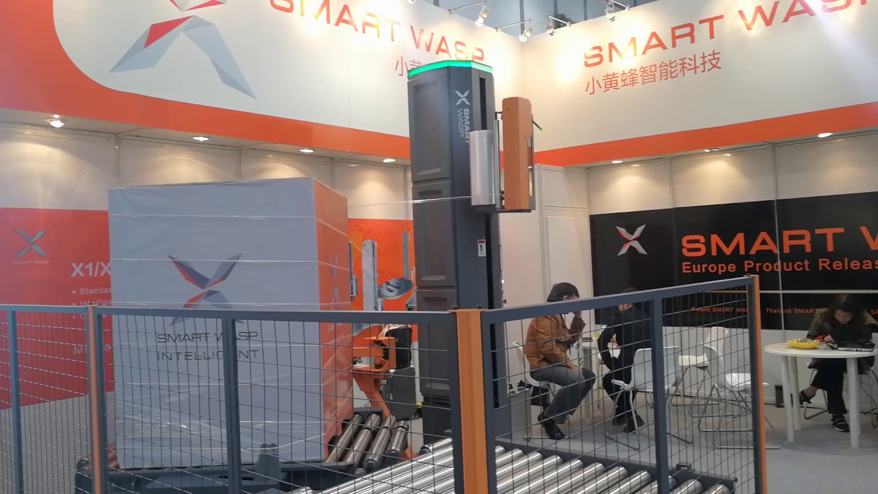 Smart wasp Pallet Wrapping machine S300 - YouTube