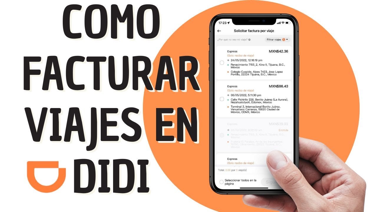 Como FACTURAR VIAJES en DIDI - YouTube