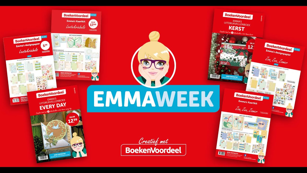 Fun fold kaart Emma's kerstkaarten pakket - Emma Week - YouTube