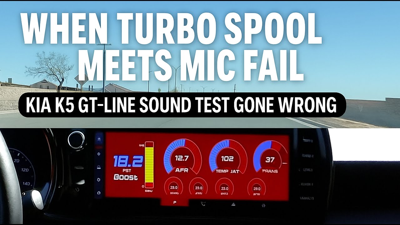 When Turbo Spool Meets Mic Fail | Kia K5 GT-Line Sound Test Gone Wrong ...